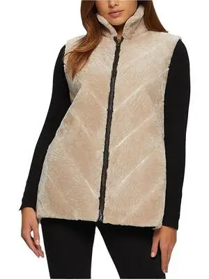 Gorski Reversible Shearling Lamb Vest - Beige/dark Brown