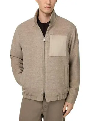 Boggi Milano Wool Bomber Jacket - Taupe
