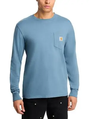 Carhartt Work In Progress Long Sleeve Pocket Tee - Velvet Blue