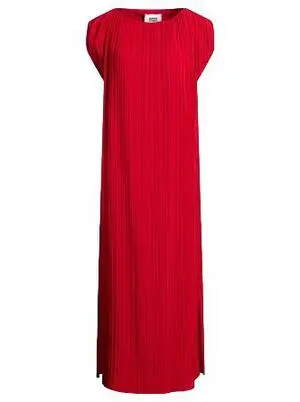 Alpha Studio Polyester Maxi Pleated Dress - Red
