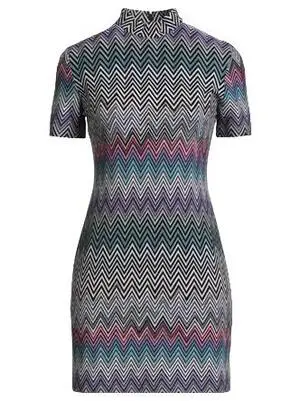 Missoni Mini Wool Dress - Purple