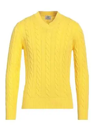 MQJ Cable-knit V-neck Sweater - Yellow