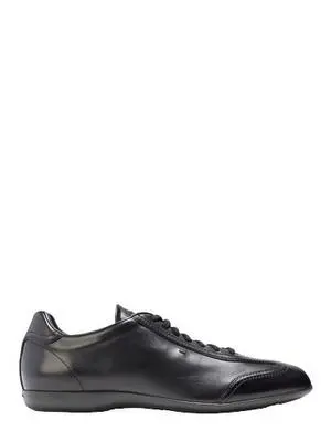 Santoni Leather Low-top Sneakers - Black