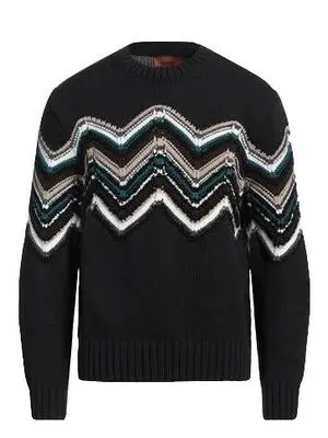 Missoni Intarsia-knit Crewneck Sweater - Black