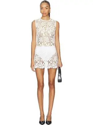LA PORTE Christine Lace Shift Dress - White