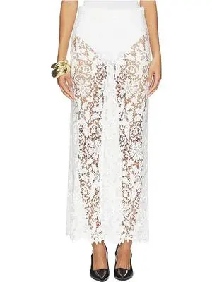 LA PORTE Juliet Lace Skirt - White