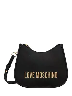 Moschino Logo-plaque Shoulder Bag - Black