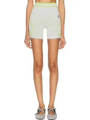 Casablanca Seamless Activewear Shorts - Grey & Lime