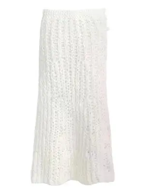 Khaite Iori Open-knit Skirt - White