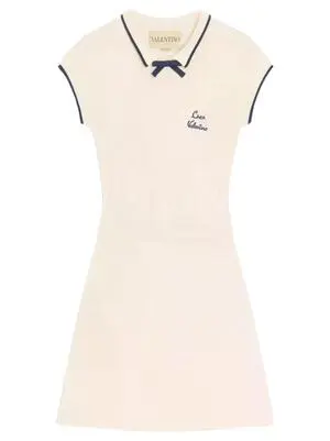 Valentino Garavani Bow Knitted Mini Dress - Neutrals