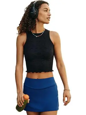 LYREBIRD Seamless High-neck Tank Top - Black Onyx
