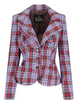 VIVIENNE WESTWOOD Tartan Single-Breasted Blazer