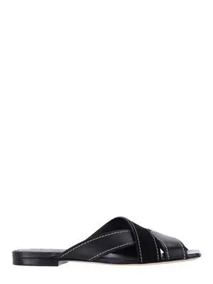 JIL SANDER Leather Sandals - Black