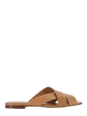 JIL SANDER Leather Sandals - Brown
