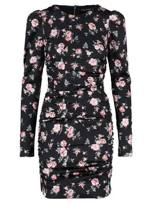 Chloé Silk Mini Dress - Black