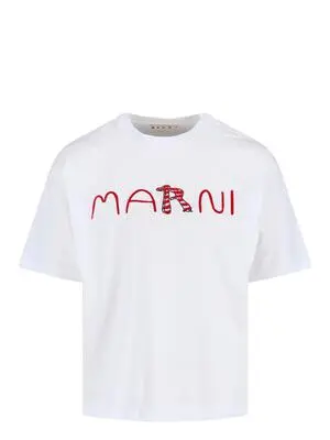 Marni Animal Alphabet" Logo T-shirt - White
