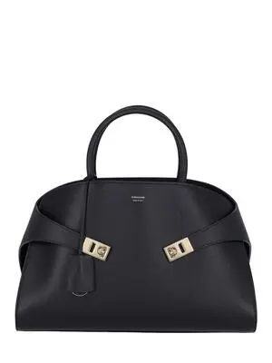 FERRAGAMO Hug M Handbag - Black