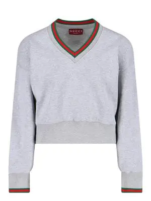 Gucci Web Sweater - Gray