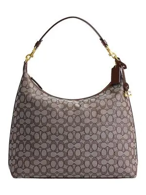 COACH Juliet Shoulder Bag 38 In Signature Jacquard - Brass/oak Maple