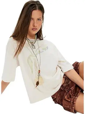 Free People We The Free In Spring Tee - Ivory Moonbeam Combo