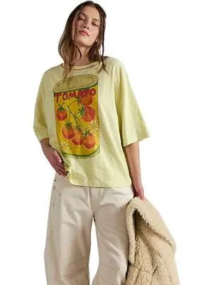 Free People We The Free In Spring Tee - Lemon Water Combo