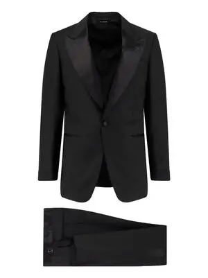 TOM FORD Shelton Stretch Wool Tuxedo - Black