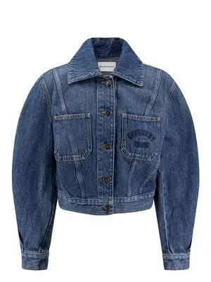 GIVENCHY Denim Jacket With Logo Embroidery