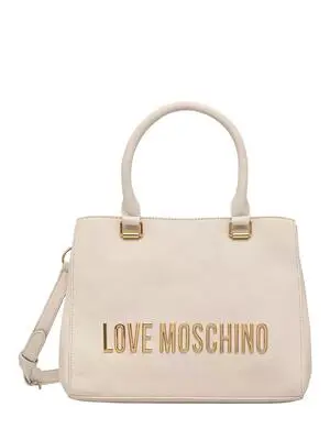 Moschino Logo-plaque Cross-body Bag - Neutrals