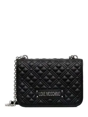 Moschino Quilted Design Shoulder Bag - Black