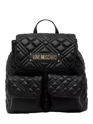 Moschino Quilted Backpack - Black
