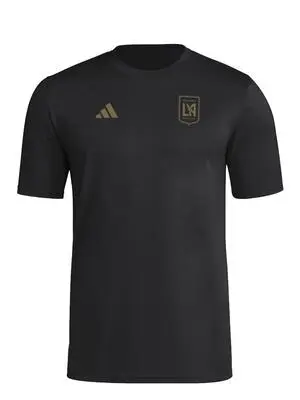 Adidas Los Angeles Fc Short Sleeve Pregame T-shirt - Black / Mls-lgf-ldh