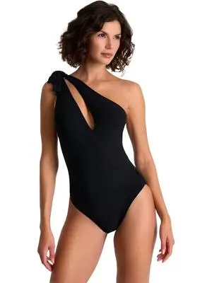 Shan Asymmetrical One-piece - Black