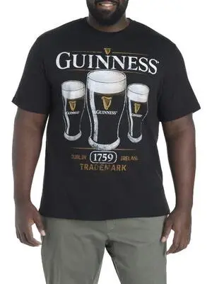 TRUE NATION BY DXL Big & Tall Guinness Three Cup Graphic Tee - Black