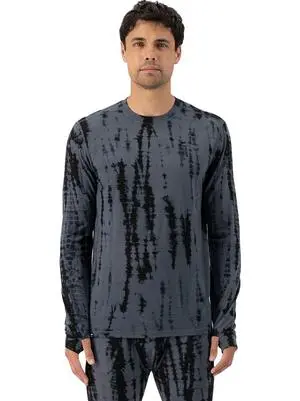 MONS ROYALE Cascade Merino Flex Long-sleeve Top - Grey Tie Dye