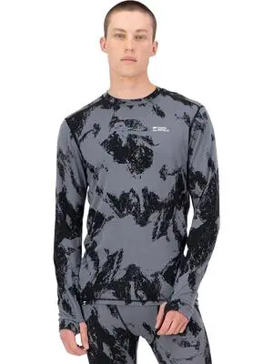 MONS ROYALE Cascade Merino Flex Long-sleeve Top - Mtn Pixel Grey