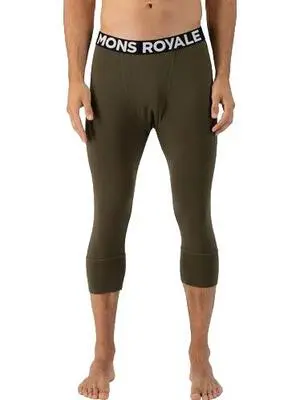 MONS ROYALE Cascade 3/4 Legging - Dark Olive