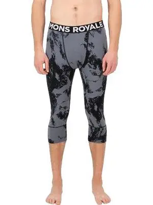 MONS ROYALE Cascade 3/4 Legging - Mtn Pixel Grey