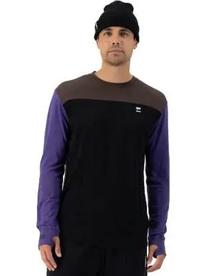 MONS ROYALE Yotei Tech Long-sleeve Top - Violet/cedar/black