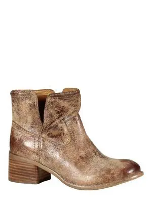 DIBA TRUE Distressed Leather Western Bootie - Tan