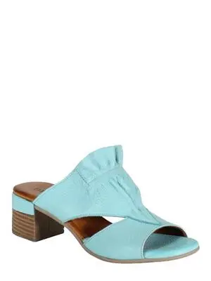 DIBA TRUE Potter Ee Leather Slip-on Mule Heel - Aquatic