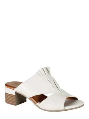 DIBA TRUE Potter Ee Leather Slip-on Mule Heel - Marshmallow