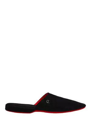 CHRISTIAN LOUBOUTIN Tonton Dédé Velvet-suede Slippers - Black