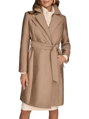Donna Karan New York Cotton-blend Trench Coat With Double Collar - Khaki