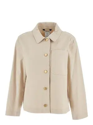 Max Mara Cotton Denim Fascino Jacket - Beige