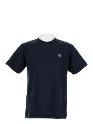 Stone Island Logo T-shirt - Blue
