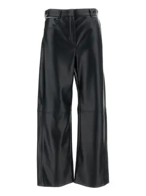 Max Mara Eco-leather Trousers - Black