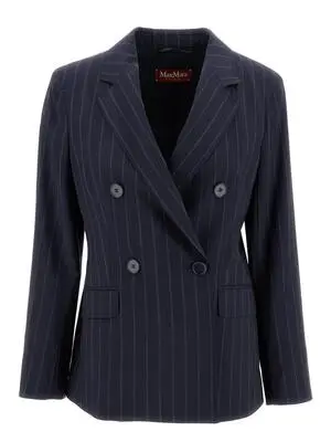 Max Mara Onagro Pinstripe Blazer - Blue
