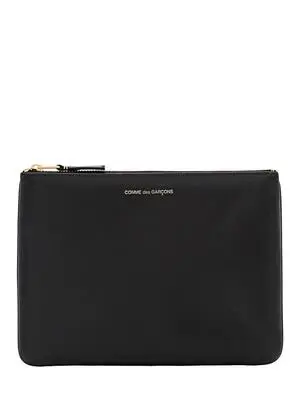 Play Comme Des Garcon Classic Line Leather Clutch - Black