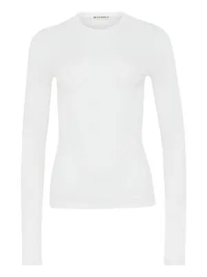 JW Anderson Longsleeve Crew Neck Top - Bianco