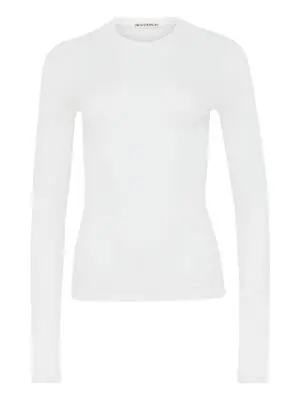 JW Anderson Longsleeve Crew Neck Top - White